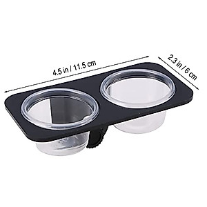 Mipcase 2pcs X Water Drinking Scorpion- Grid Feed Bark Type| Calcium Turtle Ledge-Small Plastic Geckos Sand Feeder Iguana Reptiles Supplies Fountain Cork Double Improved Tank Small