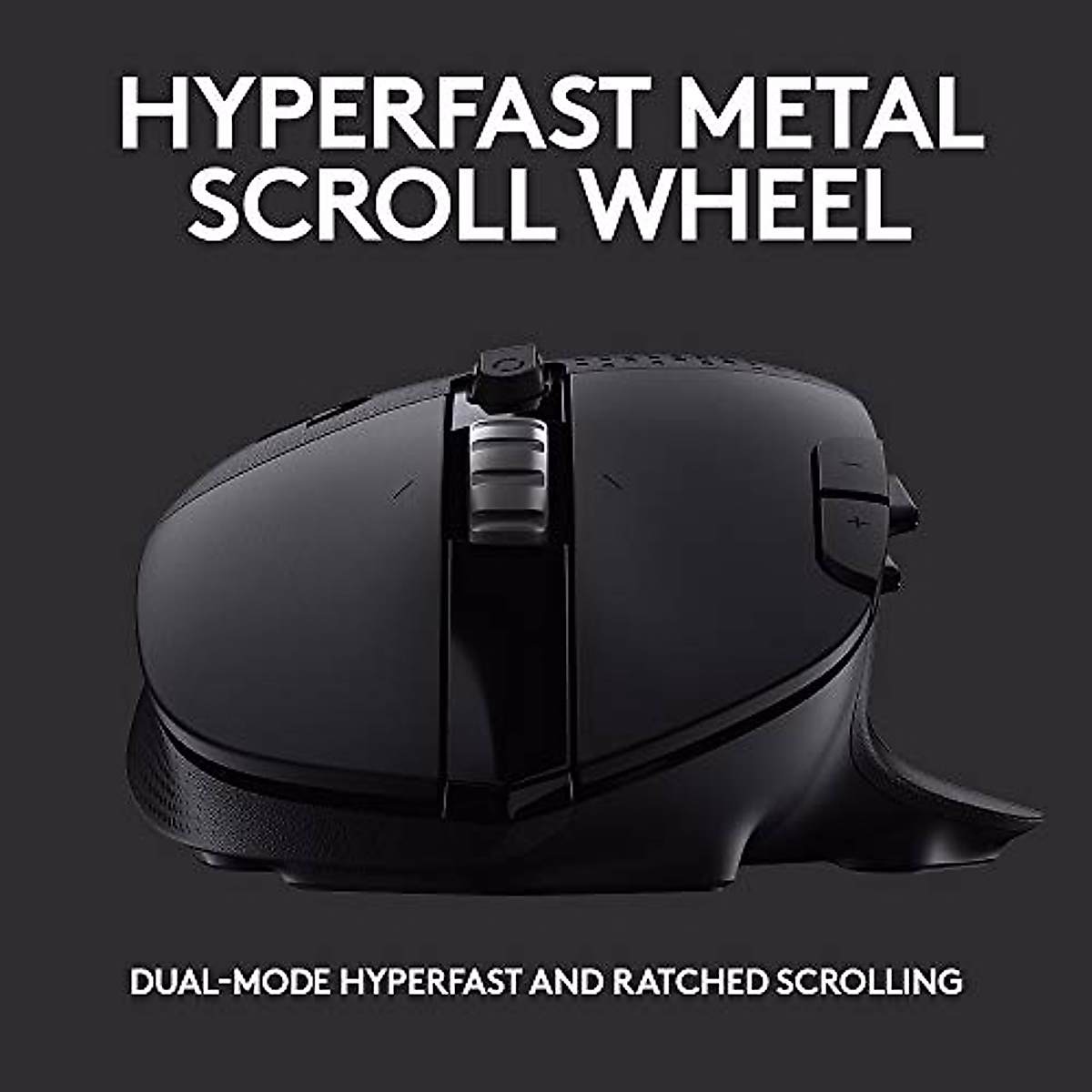 Logitech G604 LIGHTSPEED Gaming Mouse with 15 programmable controls, up to 240 hour battery life, dual wireless connectivity modes, hyper-fast scroll wheel - Black
