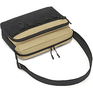 El-fmly Messenger Bag for Men Women, Multi-pocket Crossbody Shoulder Bag for Daily Use, Outdoor, Sports, Travel (Kaki)