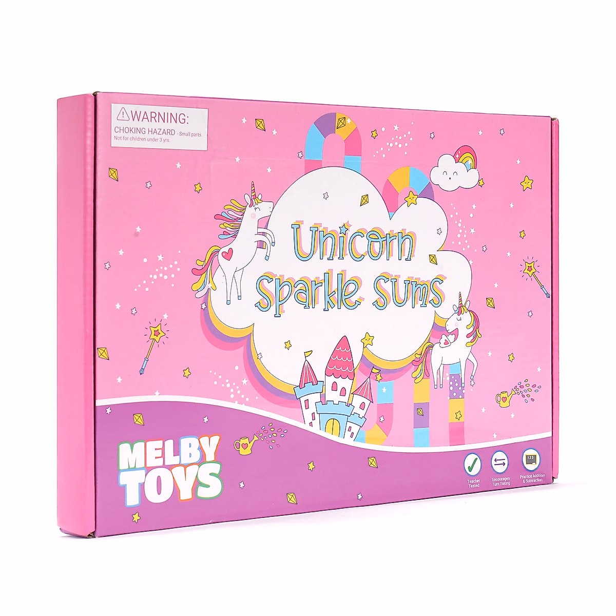 Melby Toys Unicorn Sparkle Sums I Kindergarten Math Games for Kids Ages 4-8 I Math Manipulatives 1st Grade I Addition and Subtraction Games