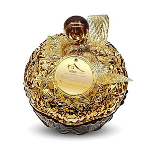 Housionity Elderflower Candle in Frosted Glass, Luxury Jar, Strong Scent, Long Duration, Ideal Gift for Valentine's or Women, Jewelry Candle, Designer Fragrance.