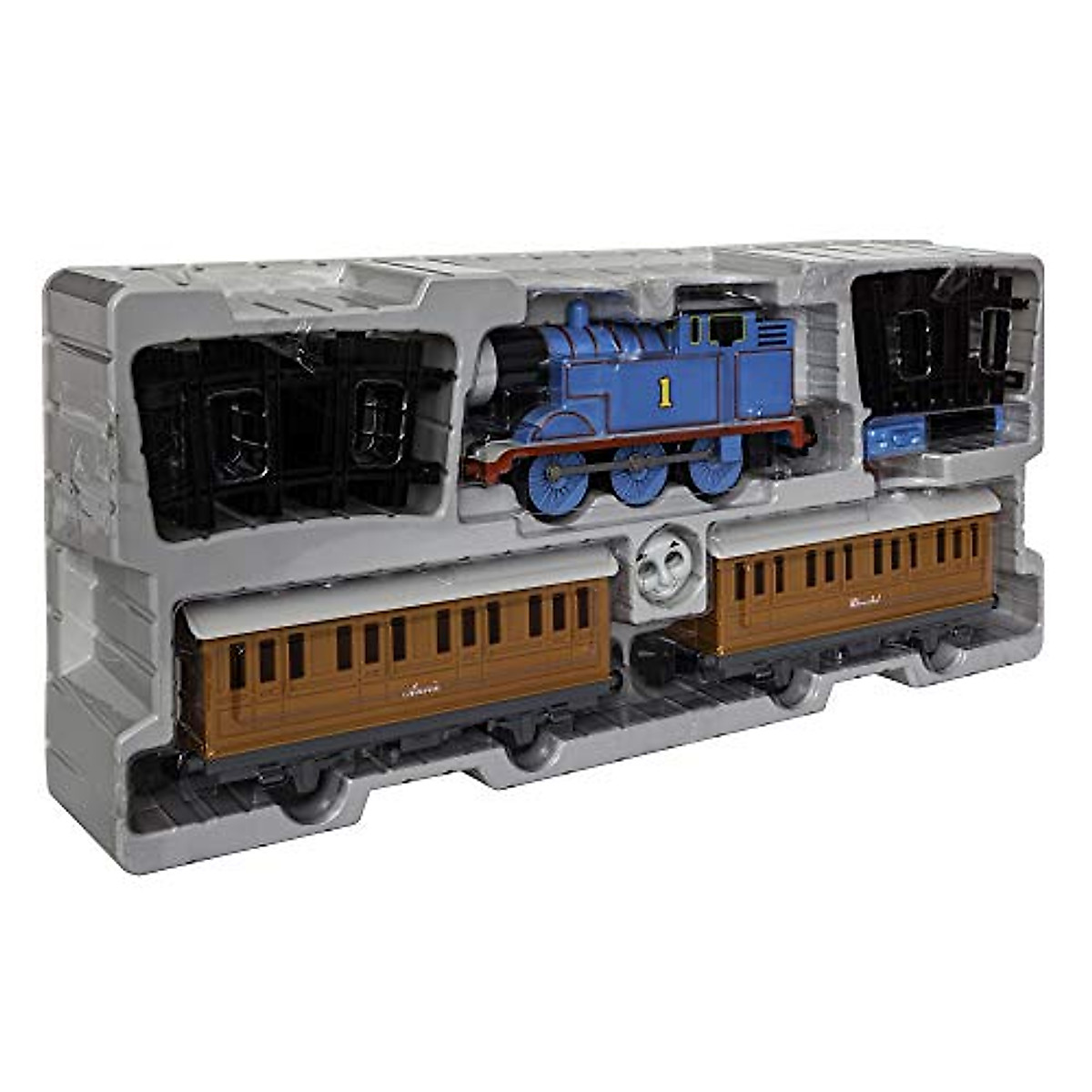 Lionel Battery-Operated Mattel Thomas & Friends Toy Train Set with Locomotive, Train Cars, Track & Remote with Authentic Train Sounds, & Moving Eyes for Kids 4+