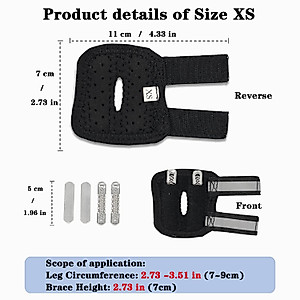 Dog Leg Brace, Rear Ankle Compression Wrap, Used for Supporting Injuries and Sprains, Wound Care, Stability Loss Due to Arthritis(Size: XS)