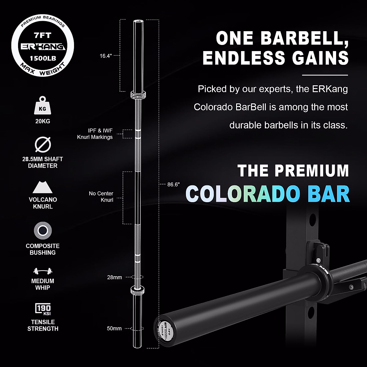 ER KANG Power Cage, 1200LBS Power Rack with LAT Pulldown, Multi-Function Squat Cage with Olympic Plates&Barbell, Weight Cage for Home Gym with Training Attachment, Blue