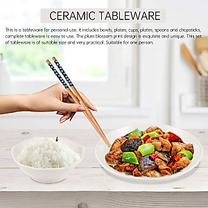 Cabilock 1 Set 6 Pcs Tableware Japanese Style Dishes Pottery Fruit Bowl Chinese Tea Cup Ceramic Tea Cup Japanese Porcelain Dinnerware Hand- Dinner Plates Sauce Dish Individual Wood Pickles