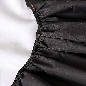 Holawakaka King Waterproof Mattress Encasement Protector Black Fitted Sheet Breathable Bed Mattress Pad Cover, 14" Deep Pocket (Black, King)