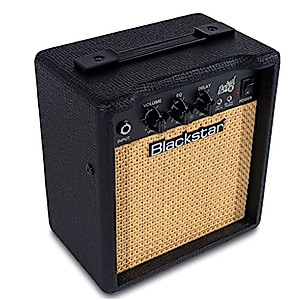 Blackstar Debut 10E Beginners Practice Electric Guitar Amplifier Combo with Delay Effect 10 Watt Headphone Input/Line in MP3 Playback (Black)