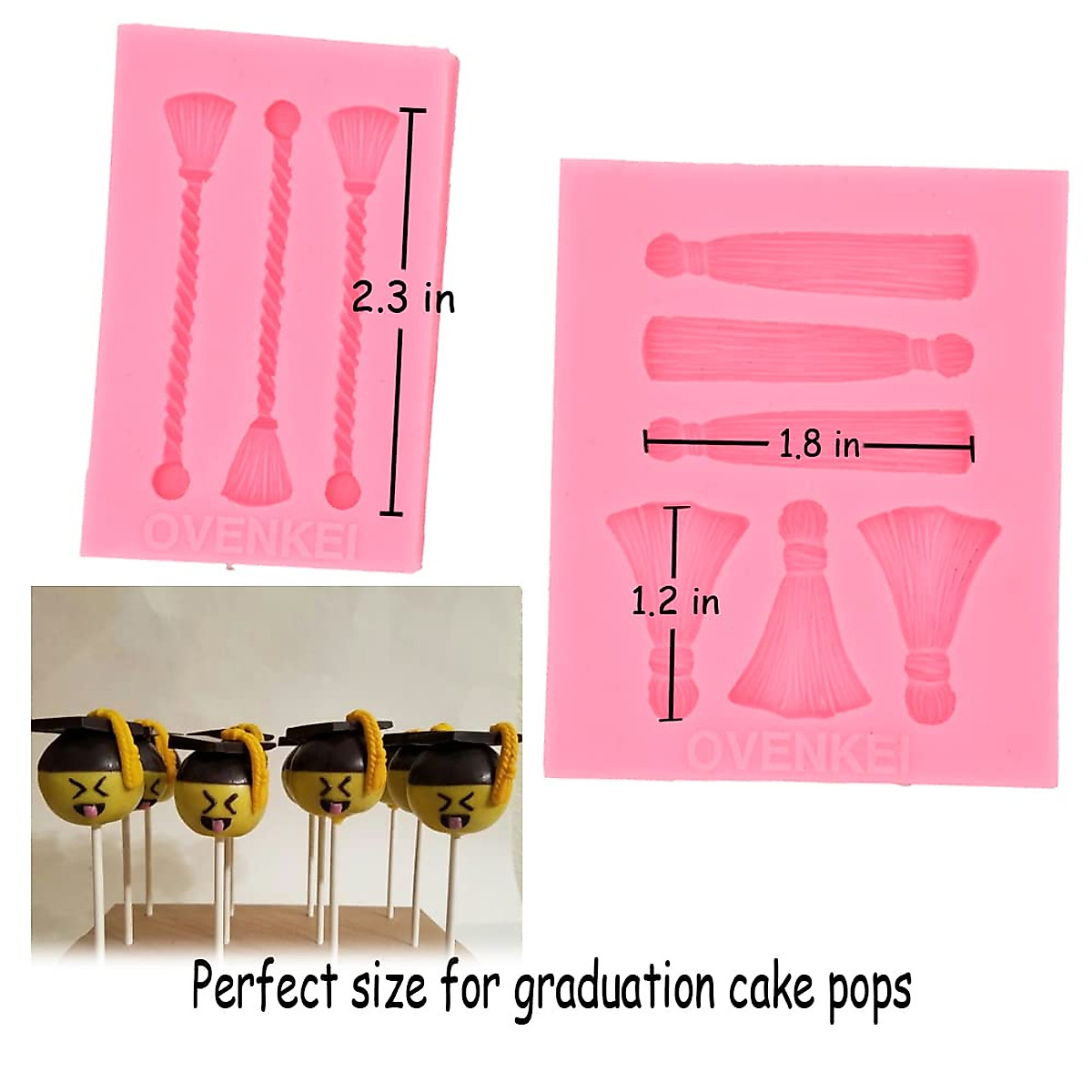 Graduation Tassel Mold Graduation Tassel Cookie Cutters Graduation Cupcake Toppers Graduation Chocolate Candy Fondant Mold for Graduation Party Supplies