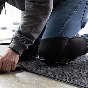 Klein Tools 60511 Knee Pad, Heavy Duty Padded Knee Sleeves, Breathable Mesh Back, Elastic Cuff with Slip-Resistant Silicone, Black, M/L