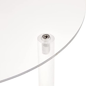 4-Piece Round Acrylic Cake Stand for Dessert Table, Clear Cake and Cupcake Stand Combo Risers for Weddings, Birthday Parties, and Candy Bar Decorations (4 Sizes)