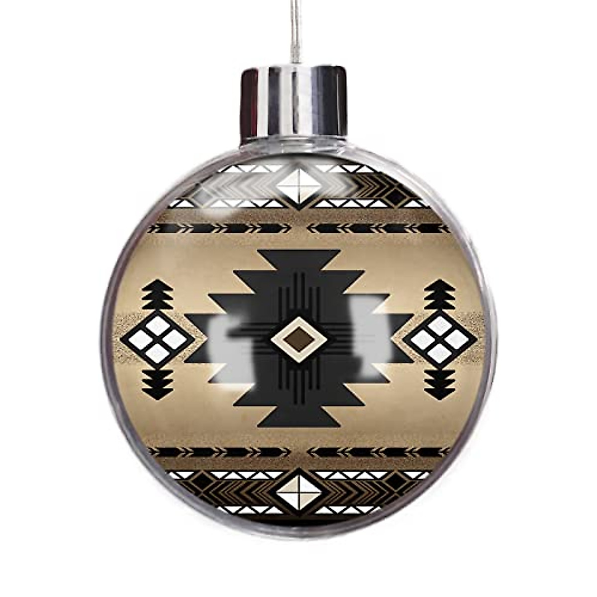 Christmas Ornaments for Christmas Tree Hanging, Western Southwestern Balls Ornaments Shatterproof Christmas Ornaments Ball for Holiday Party Gift Decor Brown Boho Aztec Farmhouse Native 3.5"