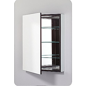 Robern PLM2430GLE Polished Edge, Classic Gray Interior, Electric ̶ Left Hinge PL Series 24" x 30" Flat Top Cabinet