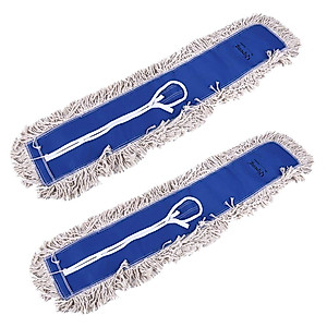 36" Industrial Strength Washable Cotton Microfiber Dust Flat Mop Head Refills Pack of 2 for Hardwood Tile Hardwood & Stone Floors