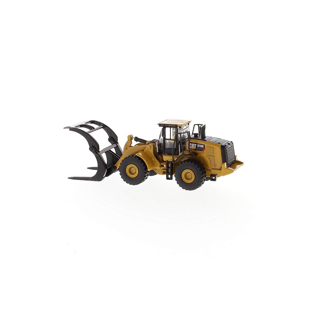 CAT Caterpillar 972M Wheel Loader with Log Fork and Operator High Line Series 1/87 (HO) Scale Diecast Model by Diecast Masters 85950