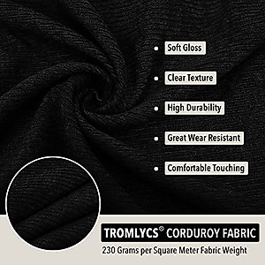 Tromlycs Indoor Rocking Chair Cushion for Rocking Chair Pads Back and Seat Sets with Ties 2 Piece Black