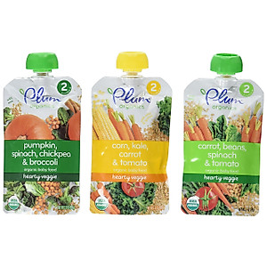 Plum Organics Hearty Veggie, Organic Baby Food, Variety Pack, 3.5 Ounce (Pack of 18)