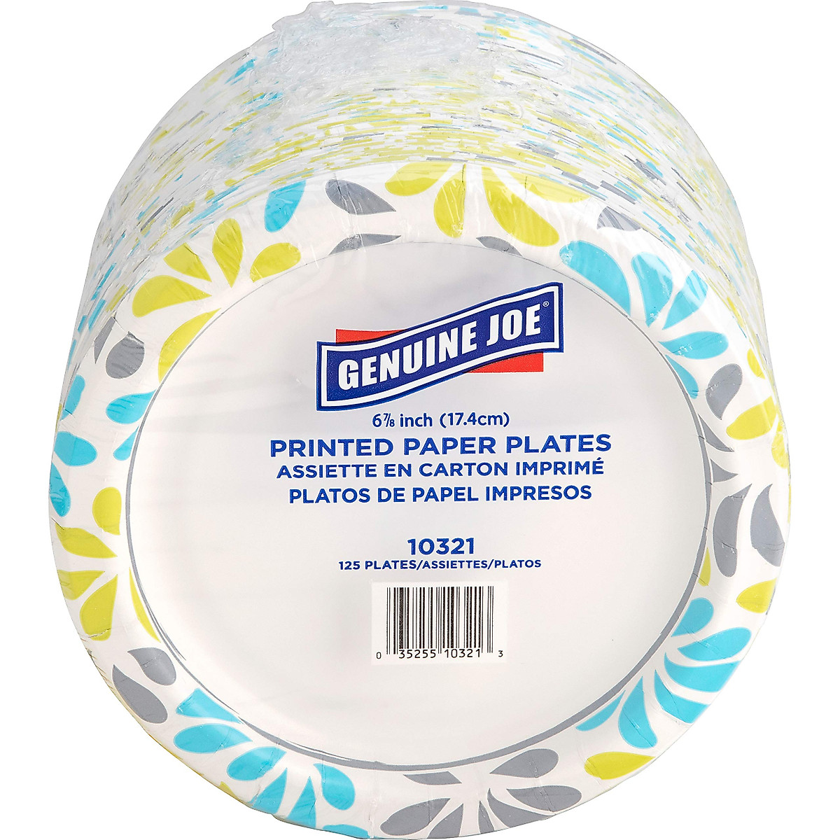 Genuine Joe 10321 Paper Plates, 6 7/8" (pack of 125 plates)