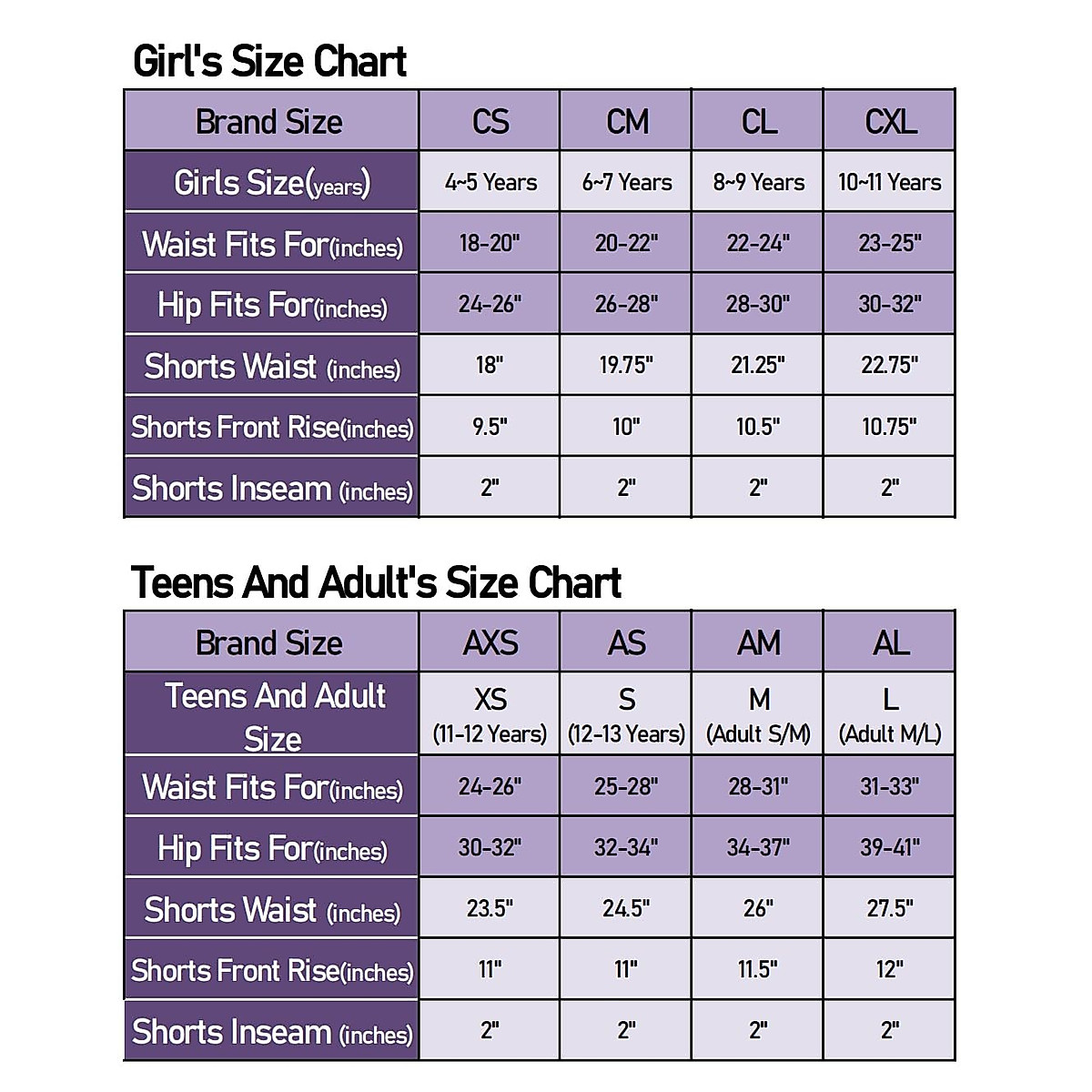 Swdarz Black Dance Shorts for Girls Size10 Gymnastics Shorts for Tumbling Volleyball Cheer Ballet Spandex Biker 10-11Y