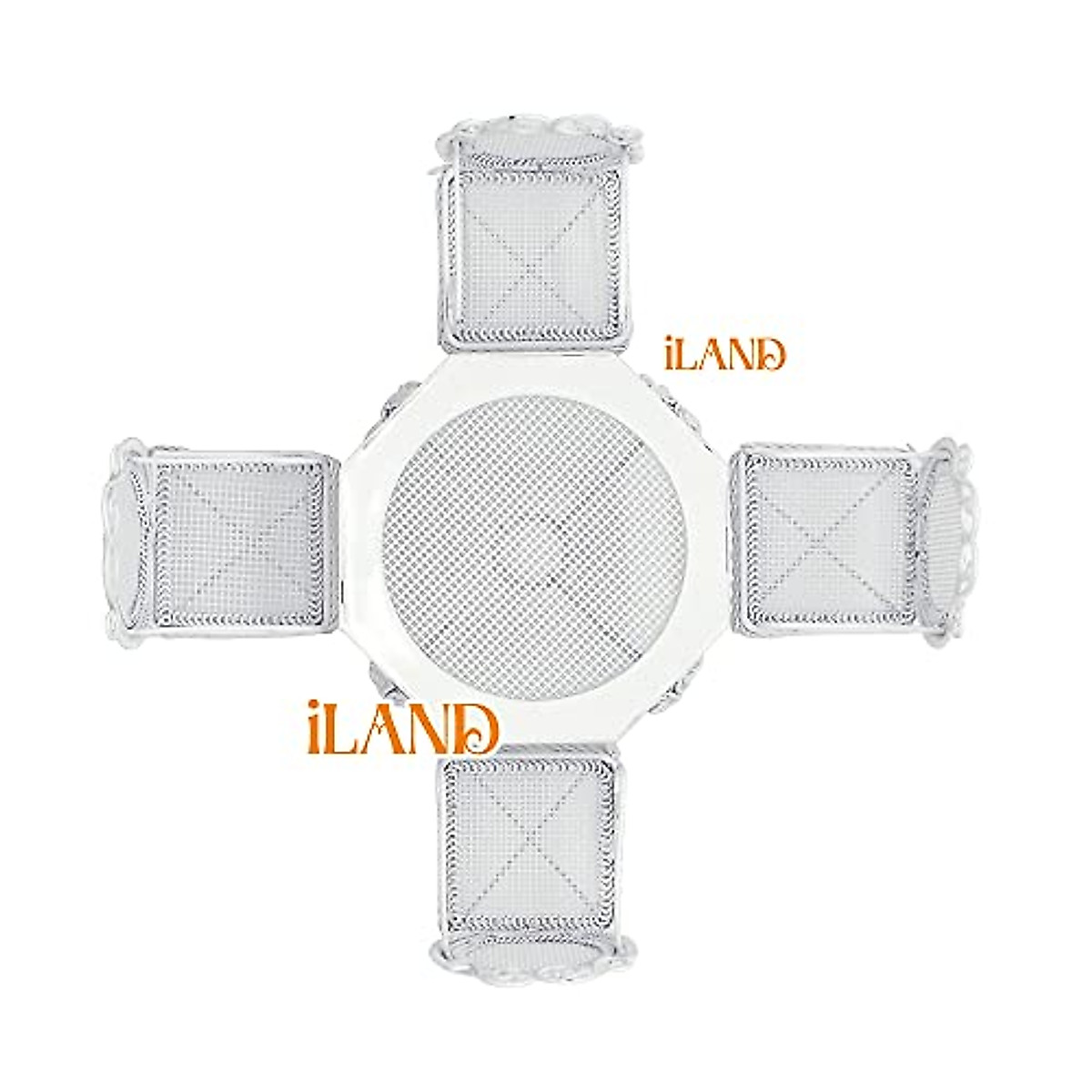 iLAND Fairy Garden Accessories Outdoor incl Swing, Table and Chairs w/Rose Vines, Dollhouse Furniture Set for Dollhouse Garden on 1/12 Scale (Elegant 16pcs)