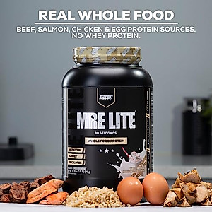 REDCON1 MRE Lite Meal Replacement Powder, Peanut Butter Cookie - Animal Based Whole Food Protein Blend with MCT Oil + Pea Protein - Keto Friendly, Low Carb & Whey Free Protein Supplement (1.92 lbs)