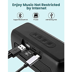 LENRUE Bluetooth Speaker,Wireless Portable Speakers with TWS, 12H Playtime, Clear Sound for Home,Travel and Outdoor,Handfree Calls Compatible with for iPhone, Samsung Android and More