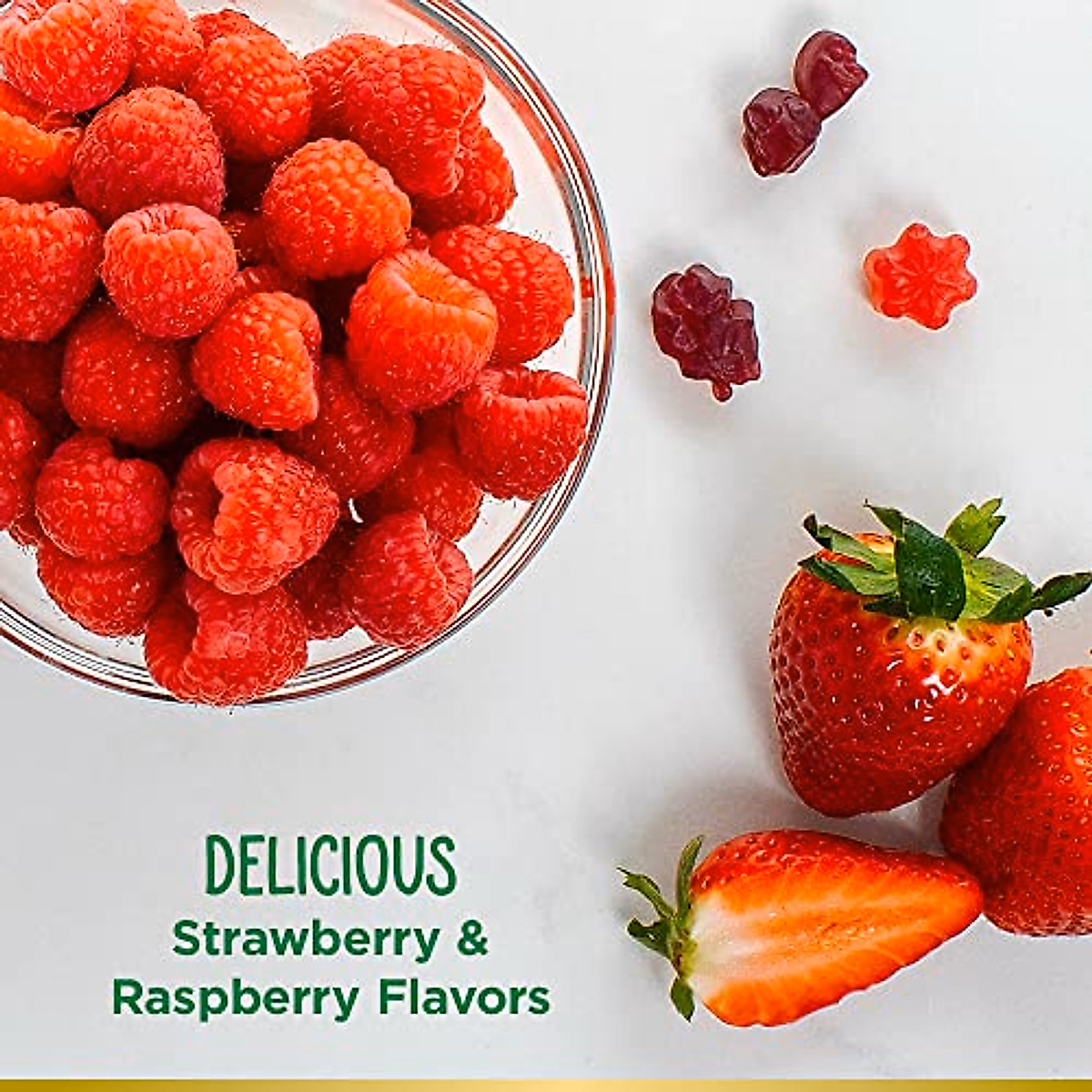 Nature's Bounty Disney® Frozen Kids Gummy Multivitamin, Natural Strawberry & Raspberry Flavored, Vitamins A, C, D, E, and Select B Vitamins, 60 Gummies