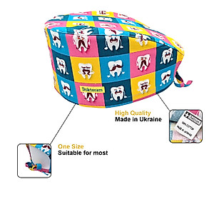 DOKTORAM Skull Cap Tooth and Teeth Color Funny Prints Unisex hat Multicolor