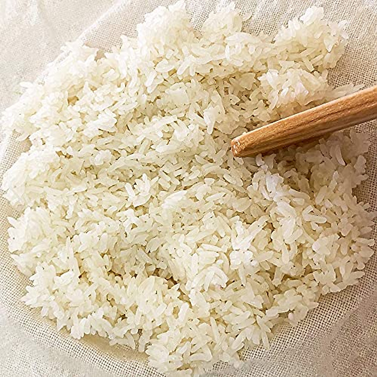 PANWA Bamboo Sticky Rice Serving Basket Thai Kratip Container - Chocolate Colored- 5.5 Inch Diameter with 16 Inch Round 6 Pack Reusable Cheesecloth