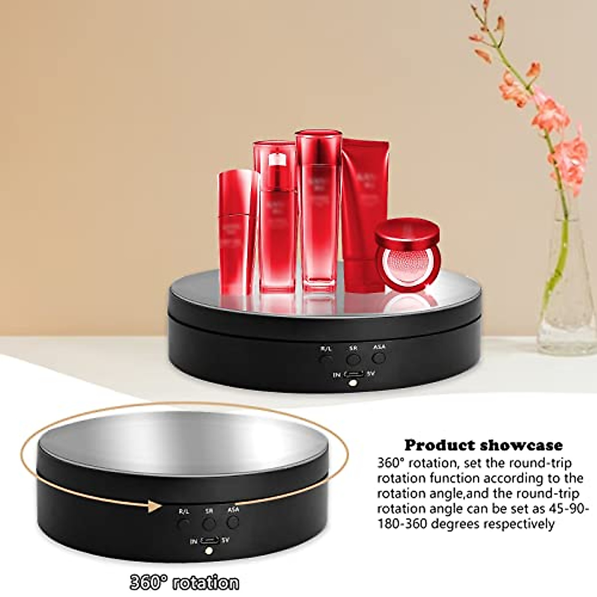 Motorized 360° Rotating Display Stand for Product Photography