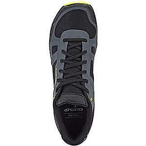 Giro Gauge Men Clipless Mountain Bike Shoes - Dark Shadow/Citrine Green Cover (2020), 47