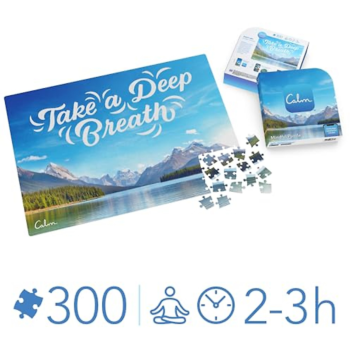 300-Piece Calm Jigsaw Puzzle for Relaxation, Stress Relief, and Mood Elevation, for Adults and Kids Ages 8 and up, Jasper Lake