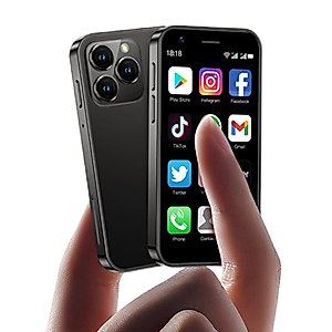 Super Mini Smartphone 4G SOYES XS16 Android 10.0 Stundent Cellphone 5MP 2000mAh 3inch Handheld Sized Backup Small Mobile Phone Gift for Kid (2GB RAM 16GB ROM, Black)