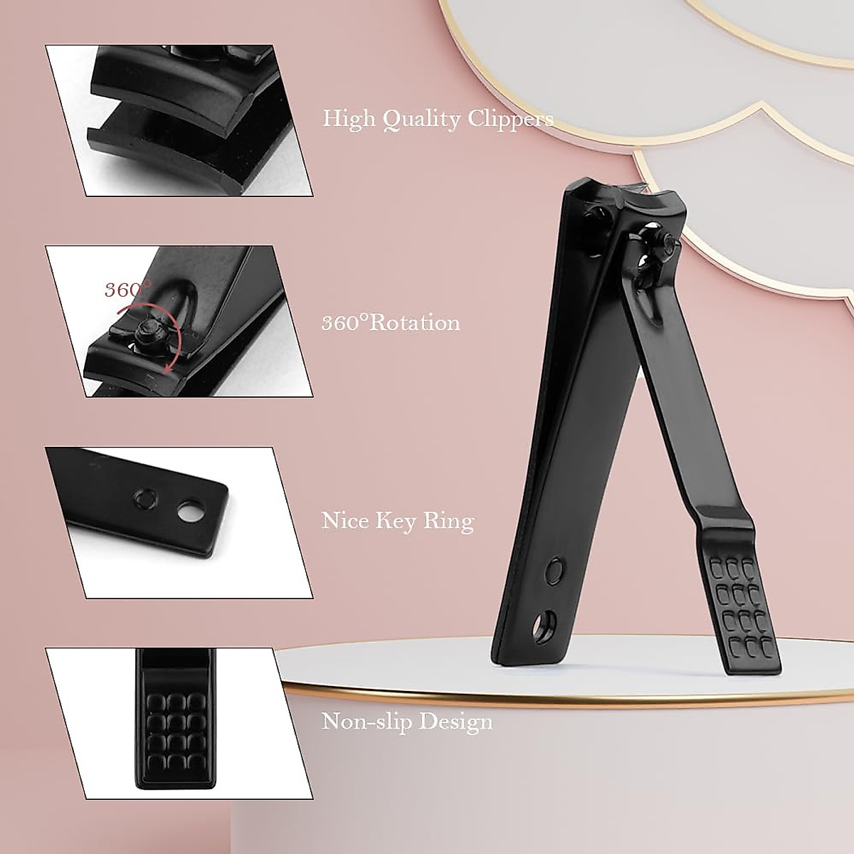 Manicure Set, Nail Clipper Kit, Nail Clipper Set, Nail Care Kit, 8 In 1 Professional Manicure Kit Grooming Kit, Stainless Steel Facial Pedicure Care Tool, Gifts for Men Teens Husband Boyfriend