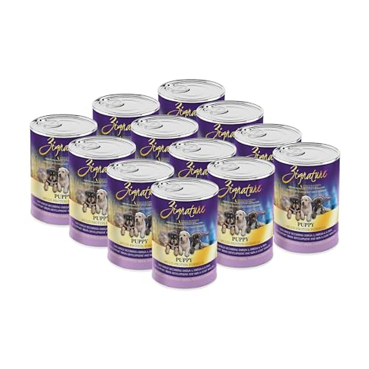 Zignature Puppy Formula Wet Dog Food 13oz can, Case of 12