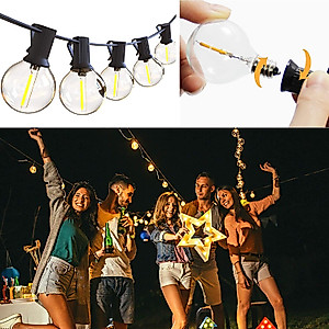 Spacelumen 2200K G40 LED Light Bulbs Replacement, 1W E12/C7 Screw Base Socket Glass Globe Warm White Light Bulbs for Indoor Outdoor String Lights 25 Pack