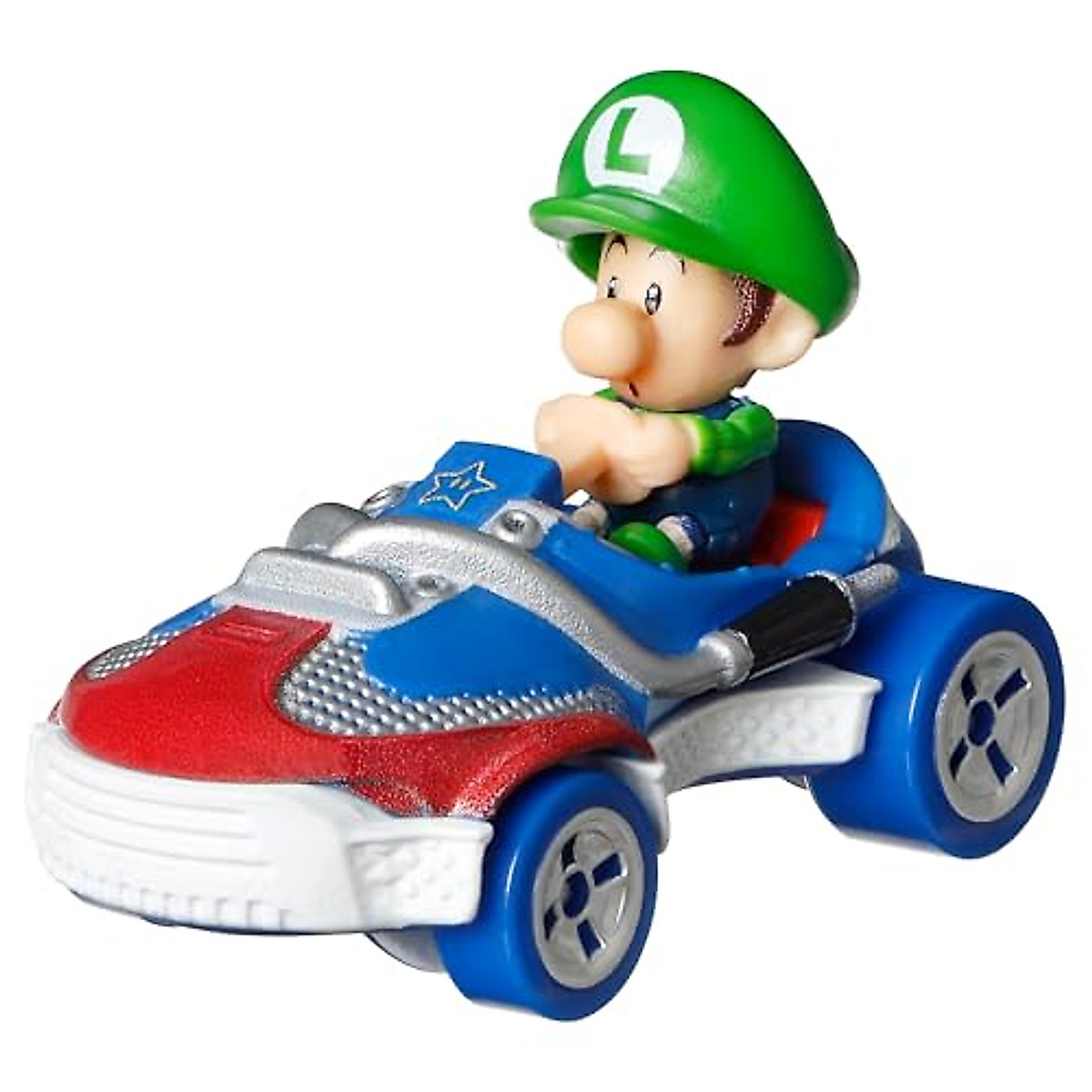Hot Wheels GBG26 Mario Kart 1:64 Die-Cast Mario with Standard Kart Vehicle