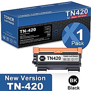 NUC Compatible TN420 TN-420 (TN 420) New Version Toner Cartridge Replacement for Brother Intellifax 2840 2940 HL-2230 DCP-7060D HL-2130 HL-2132 MFC-7860DW Printer Ink (1-Pack Black , 1,700 Pages)