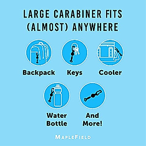 Retractable Bottle Opener with Carabiner Clip - Portable Cooler Bottle Opener Camping Accessories - Retractable Hand Strap Bottle Opener - Backpack Clip on Bottle Opener - Speed Beer Opener