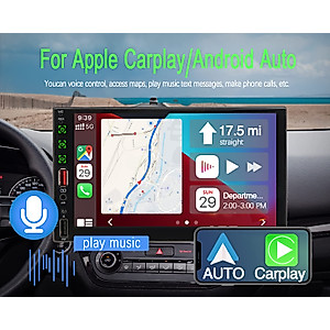 Double Din Car Stereo Compatible with Wireless Apple Carplay and Android Auto,7 Inch Touch Screen with Bluetooth 5.2,16-Segment EQ Car Audio Receivers,Mp5,Mirror Link,HD Backup Camera,FM Car Radio