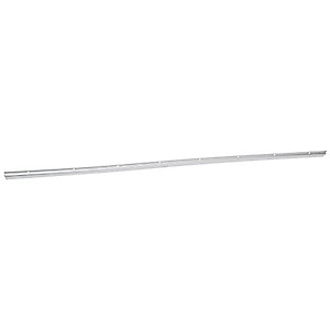 Pemko Brush Door Bottom Sweep, Clear Anodized Aluminum with 0.625" Gray Nylon Brush insert, 0.25" width, 1.25" Height, 48" Length