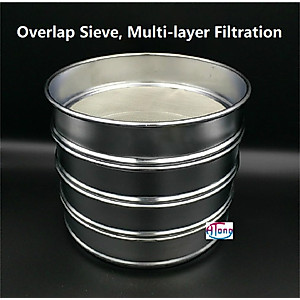 Integrated Lab Test Sieve Diameter 20cm Stainless Metal Wire Mesh Filter Strainer Various Mesh Count (mesh Count 12)