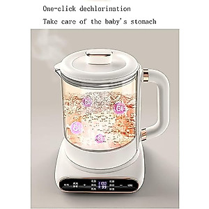 1.5L Electric Kettle Temperature Control Kettle Multi-Function Health Pot Teapot Flower Teapot Automatic Multi-Function Thickened Household Glass Pot Mute Boiling Water A,1.5L