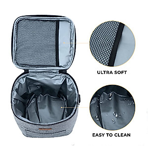 Madrease Premium Breastmilk Cooler Bag - Fits 6 Bottles with Ice Pack, 2 Milk Storage Bags, Reusable Freezer Bag - Ideal for Travel & Gifting