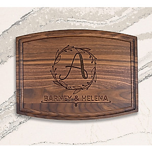 Custom Cutting Board Wedding Gift for Couple Personalized Mr & Mrs Cutting Board Arched Cutting Board Wood Engraved