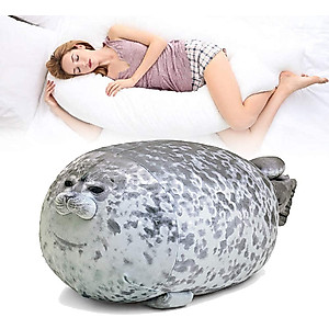 ETAOLINE Chubby Blob Seal Pillow Cute Seal Plush Toy Cotton Stuffed Animals (Small)