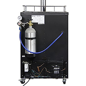 Kegco HBK309B-3 Three Faucet Homebrew Kegerator - Matte Black Cabinet and Door