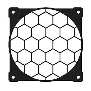 120mm Computer Case Fan Cover with Unique Hexagon Design - Great for RGB aRGB LED Lighting