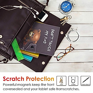 DETUOSI Universal 10.1 inch Tablet Case, 10 inch Tablet Cover, Magnetic Closure Travel Portable Protective Folio Leather Stand Shell Case for All Kinds of 9.6-10.6 inch Android/iOS/Windows Tablet #7