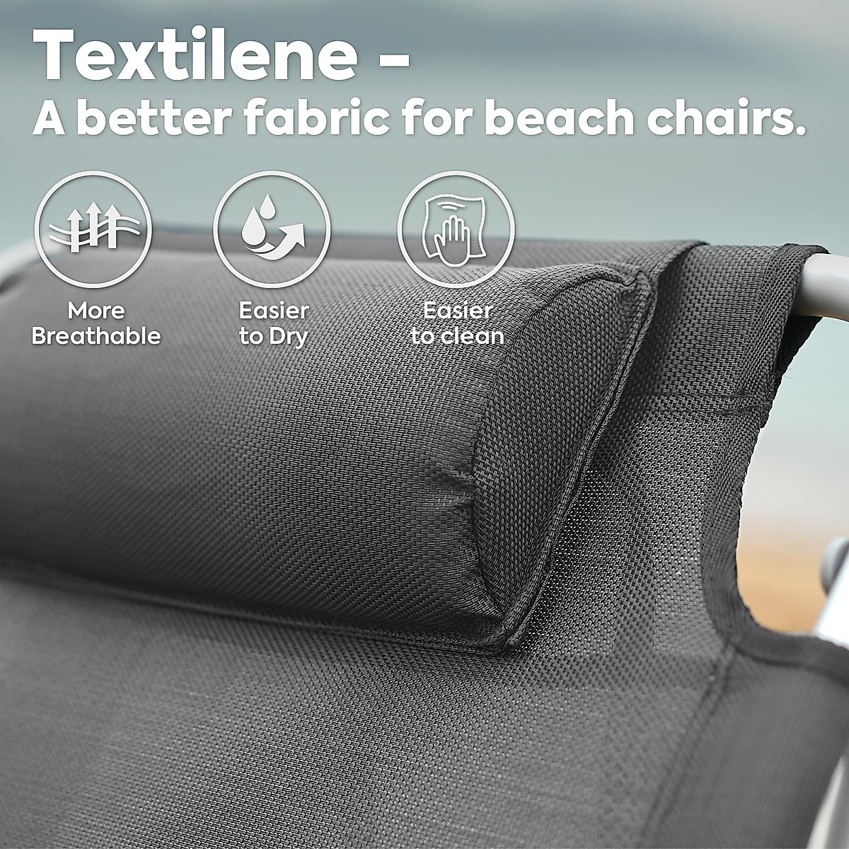 ICECO Backpacking Beach Chairs for Adults, 5 Positions Reclining Beach Chair, Heavy Duty Folding Beach Chairs, Portable Lay Flat Outdoor Chair with Cup Holder for Beach, Camping, Lawn, 350lb Capacity