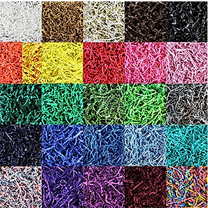 Emerald Craft & Hobby Crinkle Cut Shredded Paper 1/2 Pound - Shred Gift Basket Filling and Packing (White)